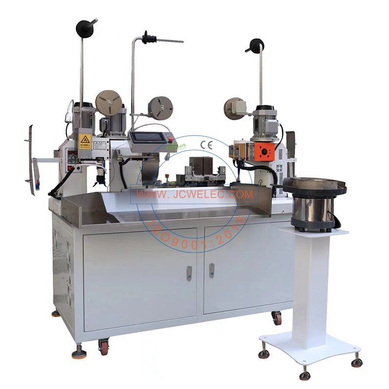 Insulated Terminal Sleeve Fitting and Wire Crimping Machine | JCWELEC