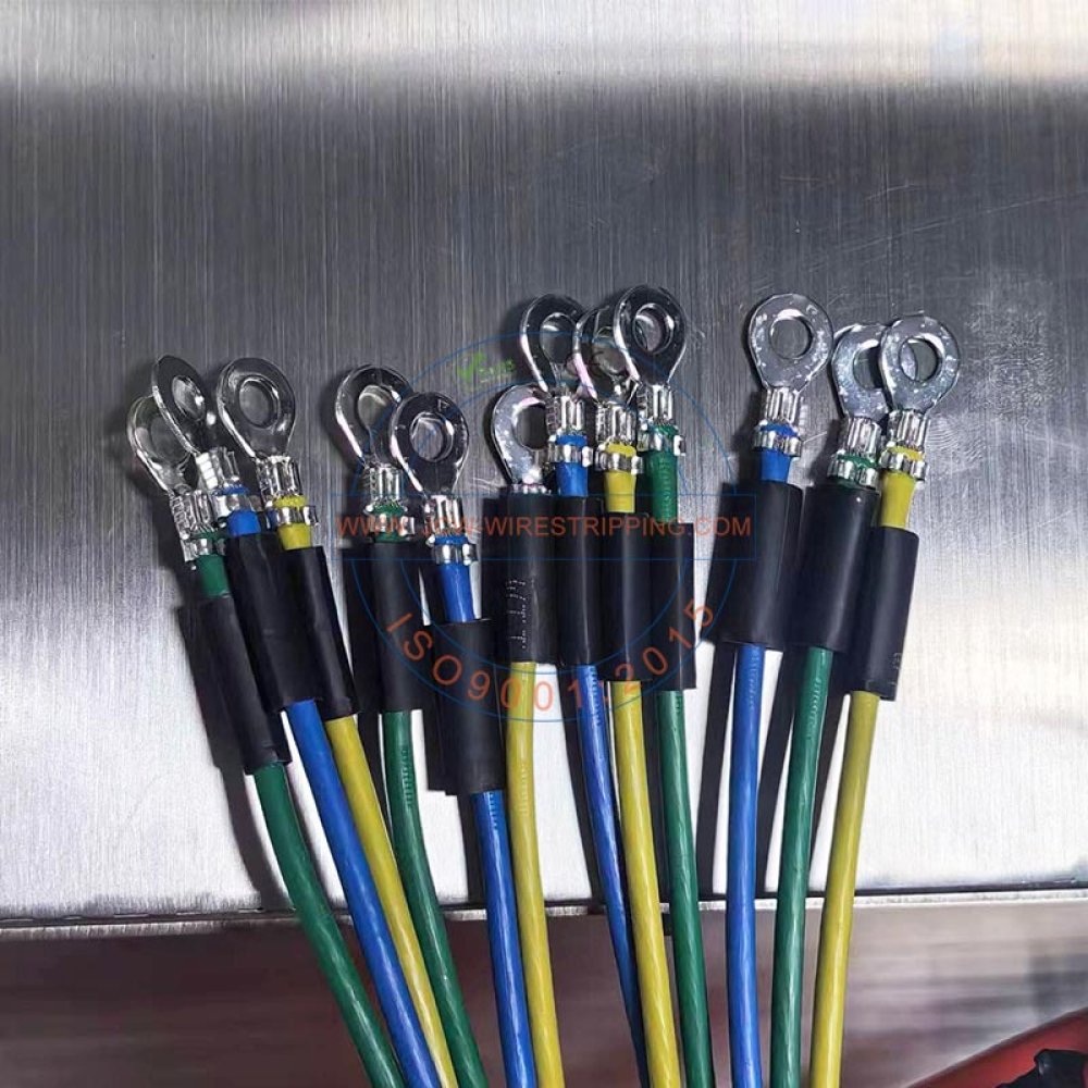 Multicore Cable Strip Crimp to Heat Shrinkable Tubing Insertion | JCWelec